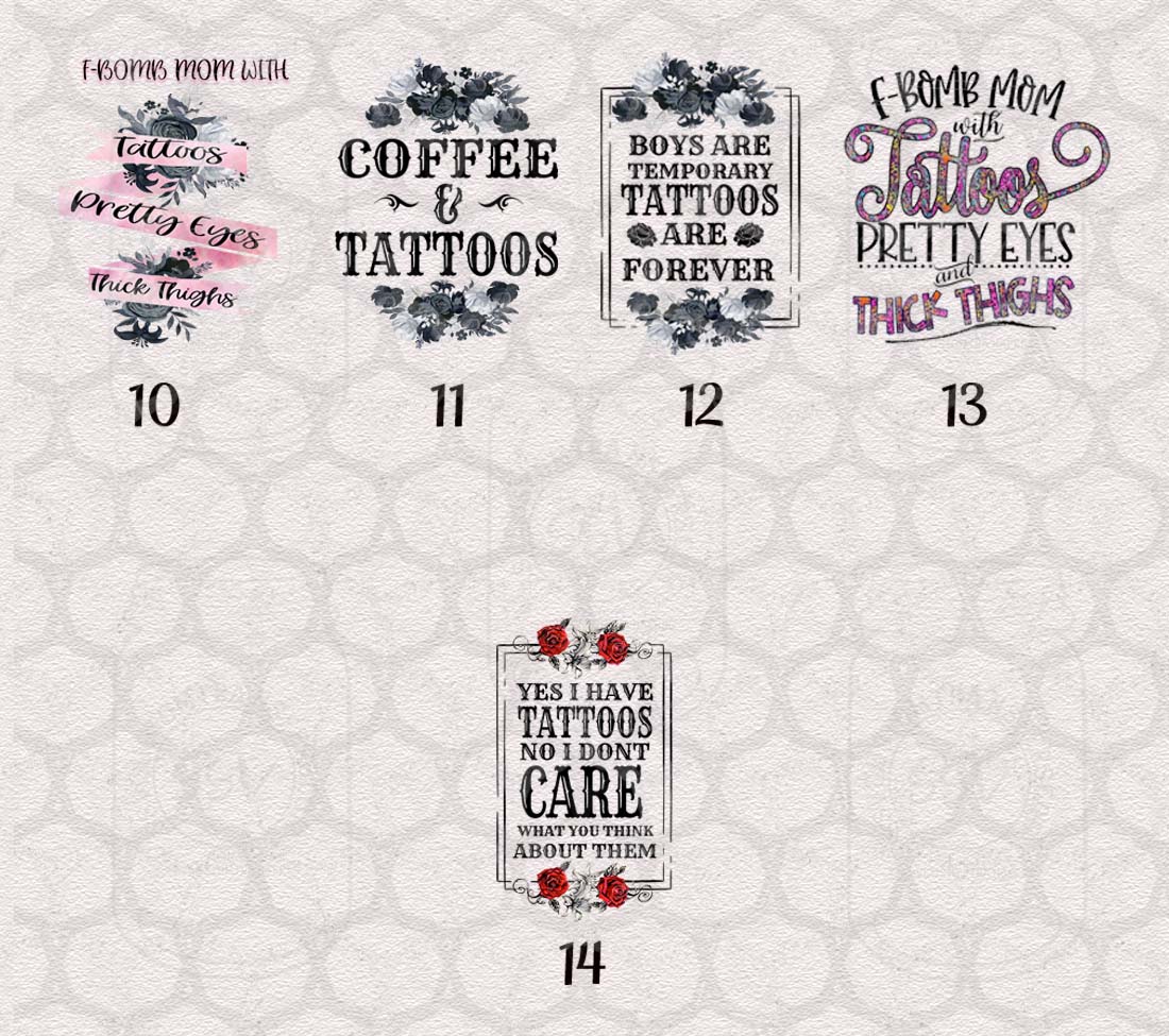 Tattoo Themed DTF Transfers – SSV Custom Transfers